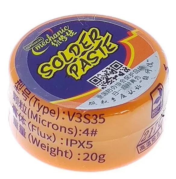 Estaño En Pasta Mechanic V3S35 217° 20 gramos | Unitronic