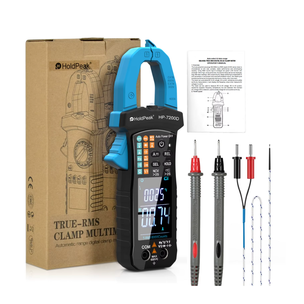 Pinza Amperimétrica Inteligente HoldPeak 400A AC/DC | Unitronic